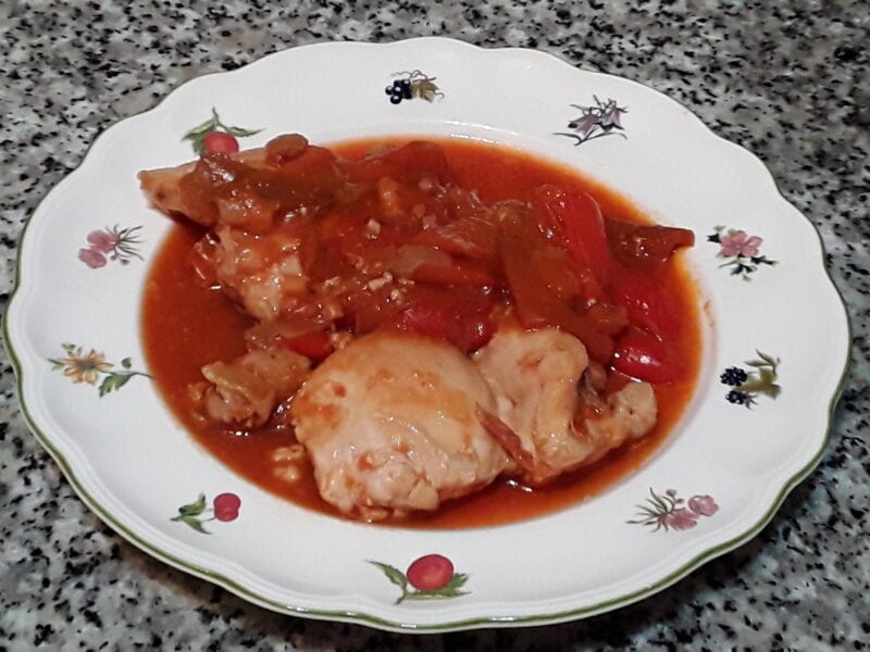 Chicken with Red Peppers Recipe | Pollo Chilindron